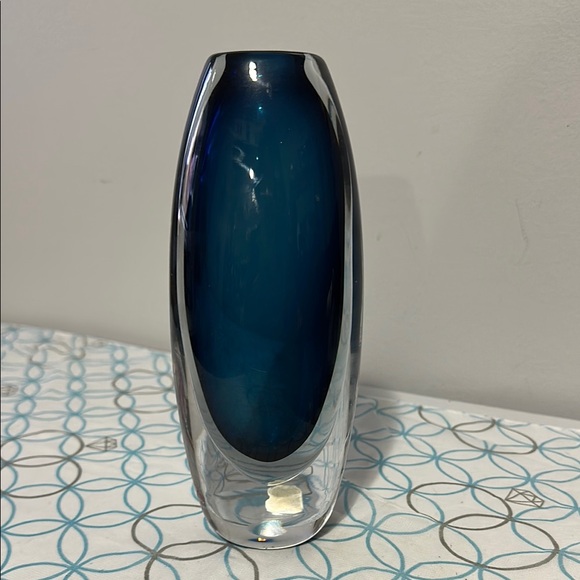 Kosta Boda | Accents | Kosta Boda Crystal Blue And Clear Glass Vase Few ...